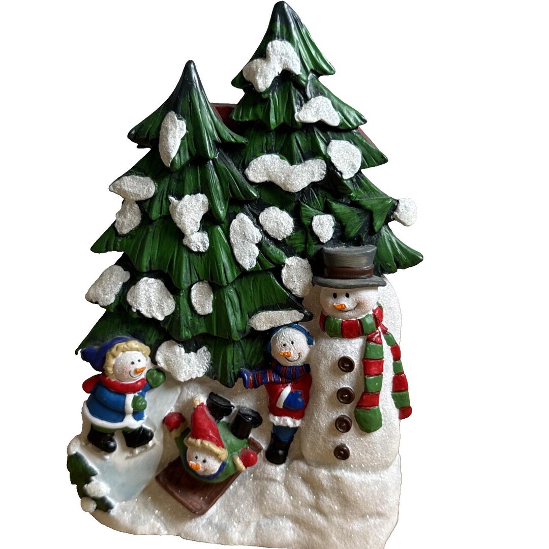 Snowman Family Hand Painted Christmas Holiday Snowman 6 Outlet Wall ...