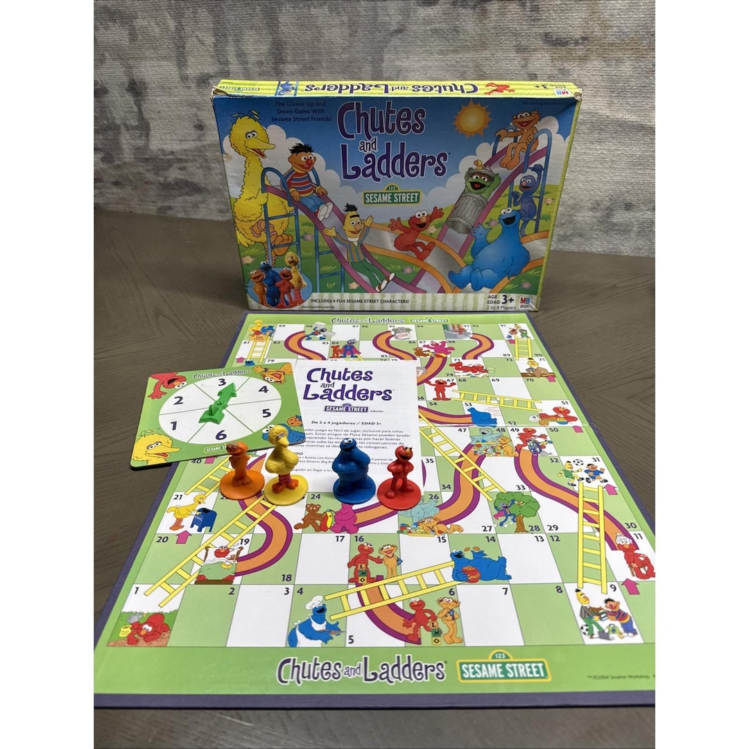 Vintage Sesame Street Chutes and Ladders Game Milton Bradley 2004 - Etsy