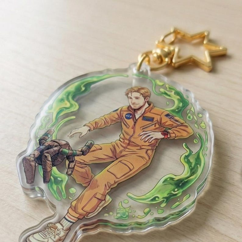 Project Hail Mary Acrylic Keychains | Grace Rocky Hugging Keychains ...
