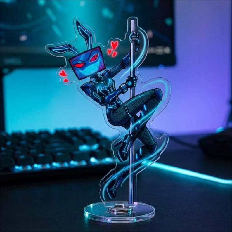 Hazbin Hotel Alastor&vox Standee, Vee Pole Dance Acrylic Standee ...