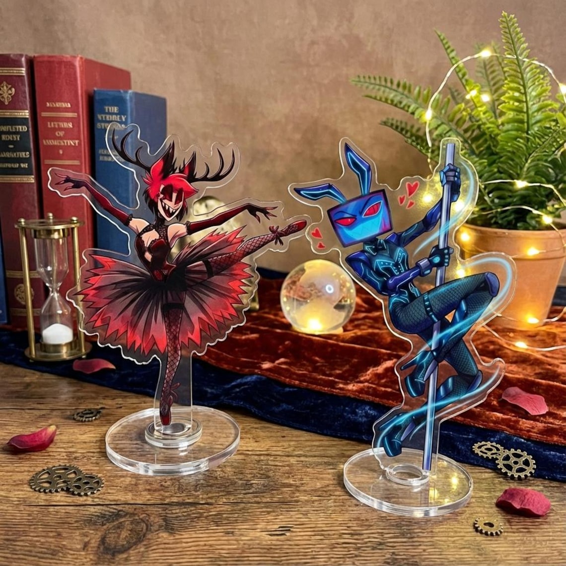 Hazbin Hotel Alastor&vox Standee, Vee Pole Dance Acrylic Standee ...