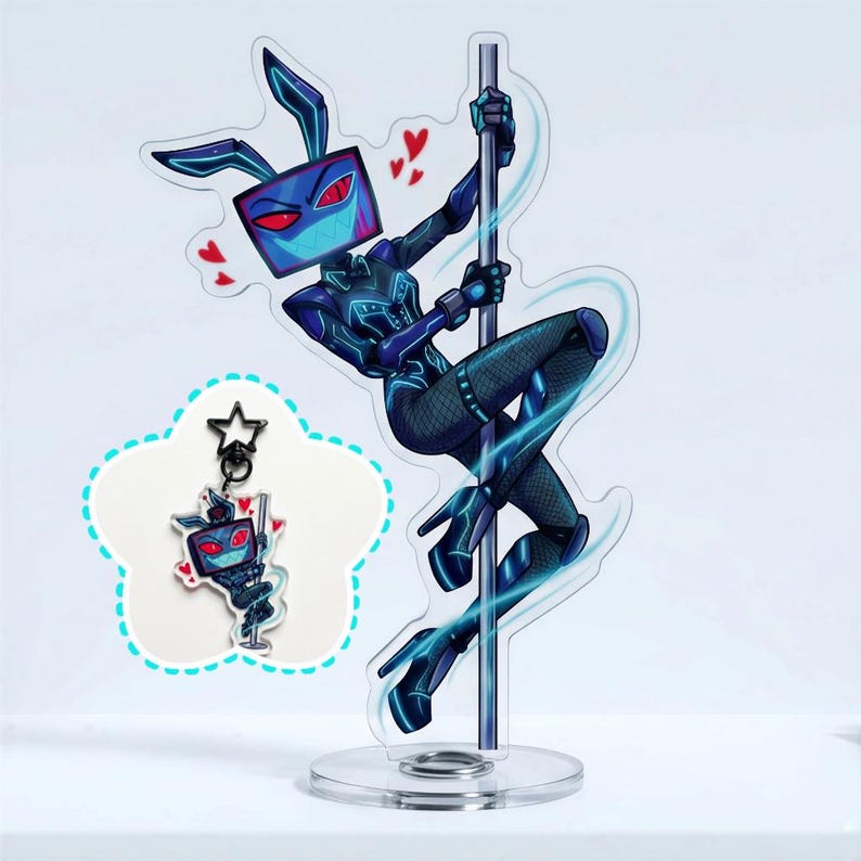 Hazbin Hotel Alastor&vox Standee, Vee Pole Dance Acrylic Standee ...