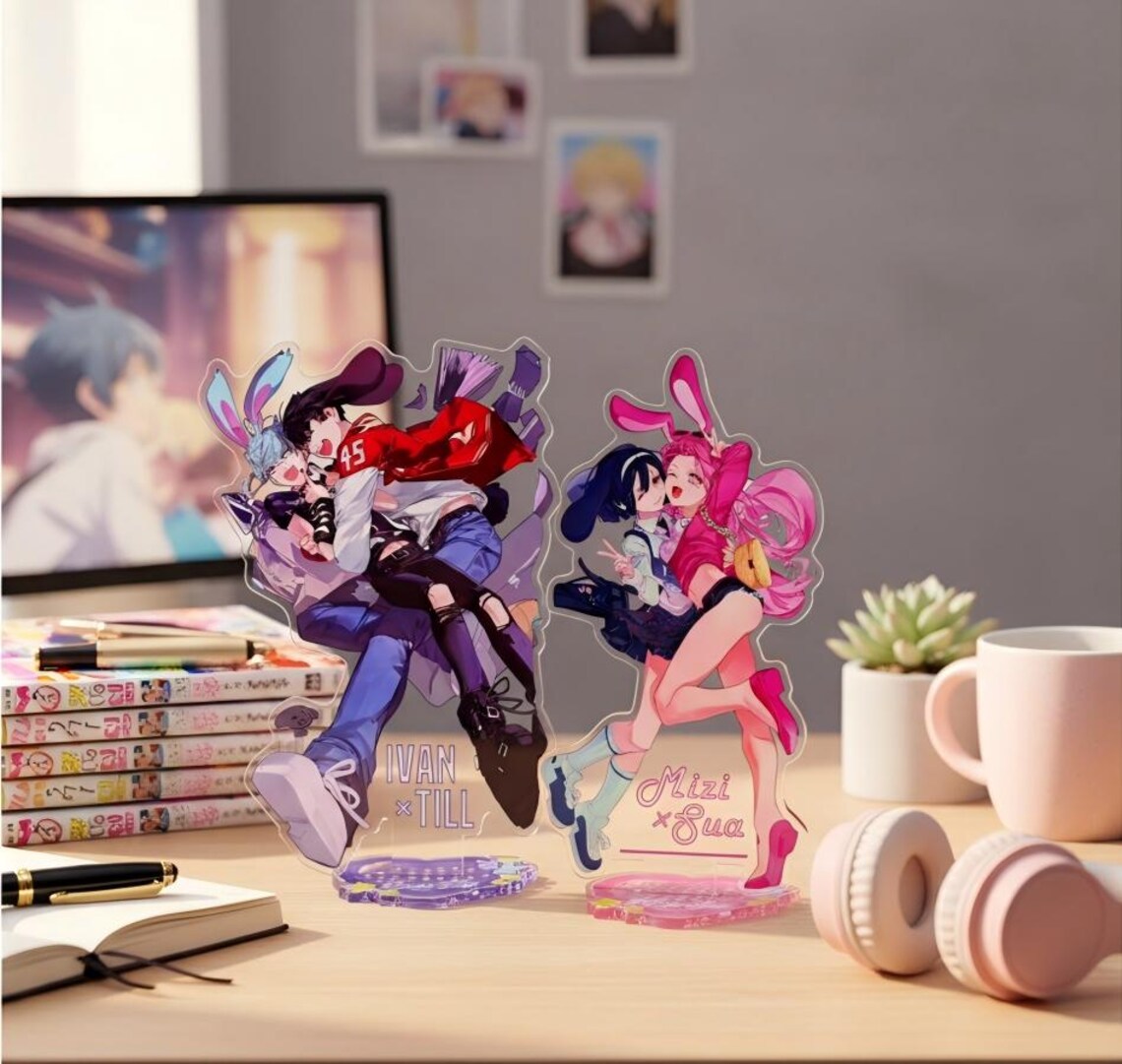 Alien Stage Style Acrylic Standee, Anime Fan Art Desk Display, Chibi ...