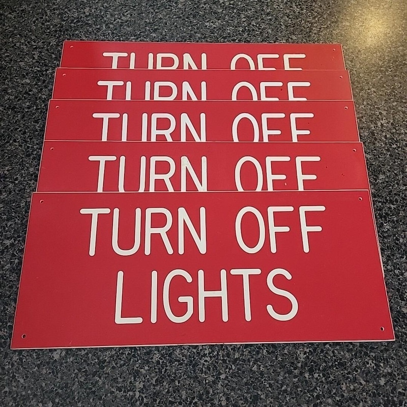 Turn off Lights Sign - Etsy