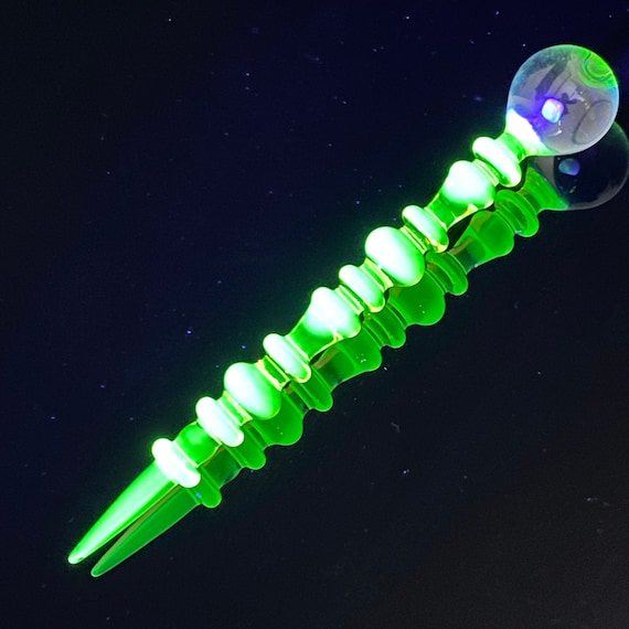 UV Citron Blacklight Glow Opal Art Glass Perfume Dauber - Etsy