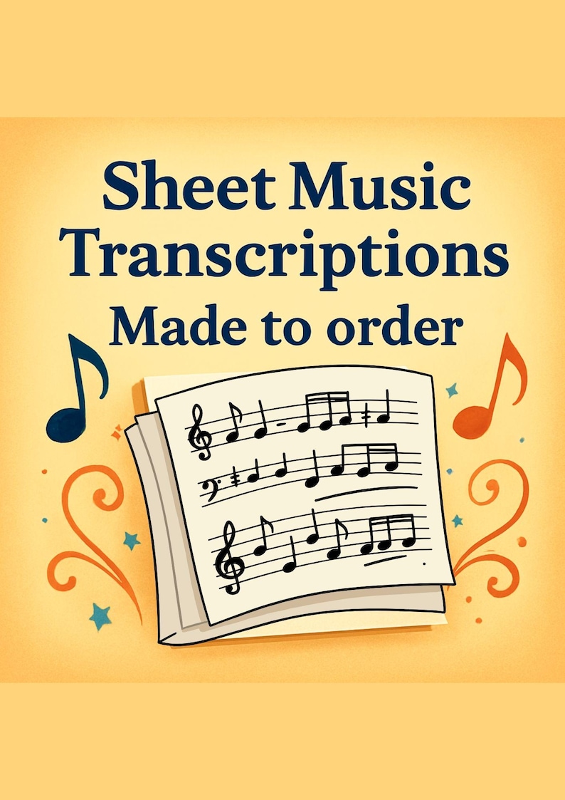 Sheet Music Transcriptions - Etsy