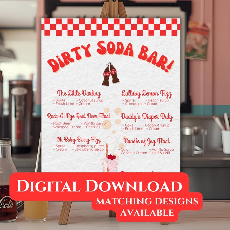 Dirty Soda Menu Retro - Etsy