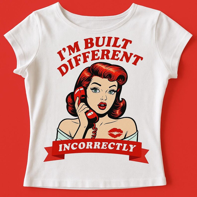Built Different Incorrectly Shirt Y2K Funny Womens Tshirt Sarcastic ...