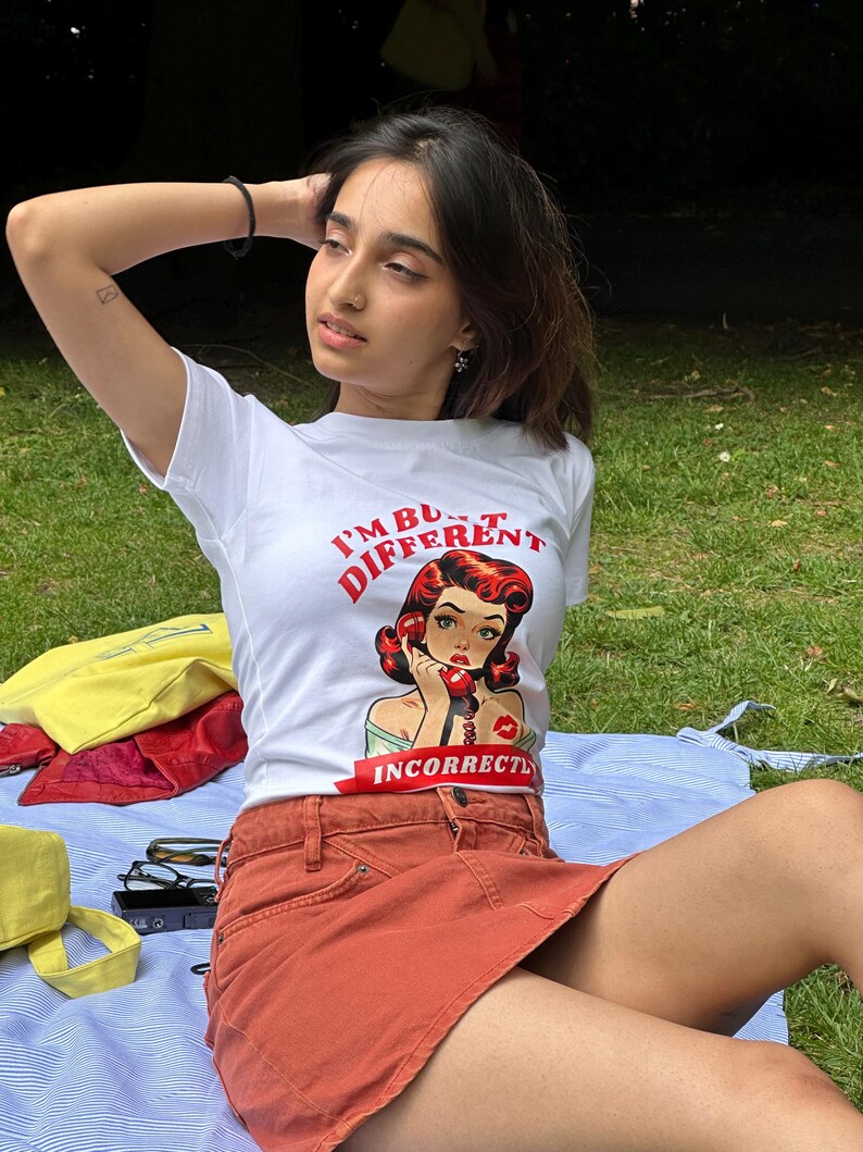 Built Different Incorrectly Shirt Y2K Funny Womens Tshirt Sarcastic ...