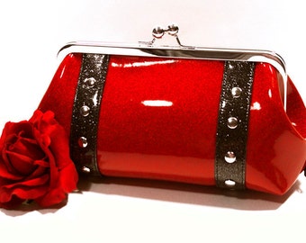 Ruby Red Clutch | Etsy