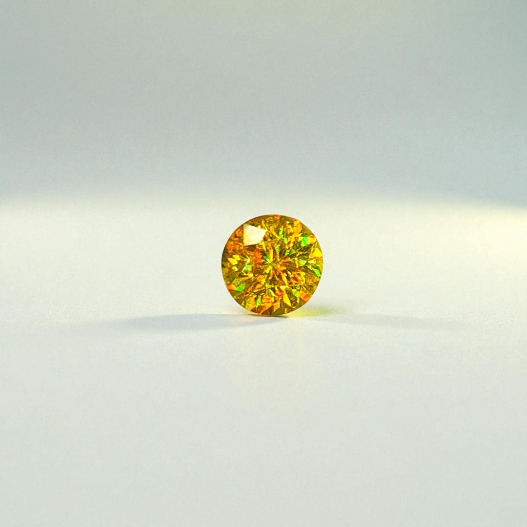 Full Fire Sphene Ring Stone, Natural Sphene Titanite Gemstone for ...
