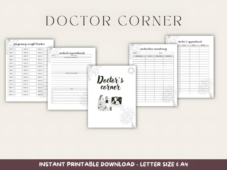 My Pregnancy Planner Template Canva, Birth Plan, Nursery Plan, Weekly ...