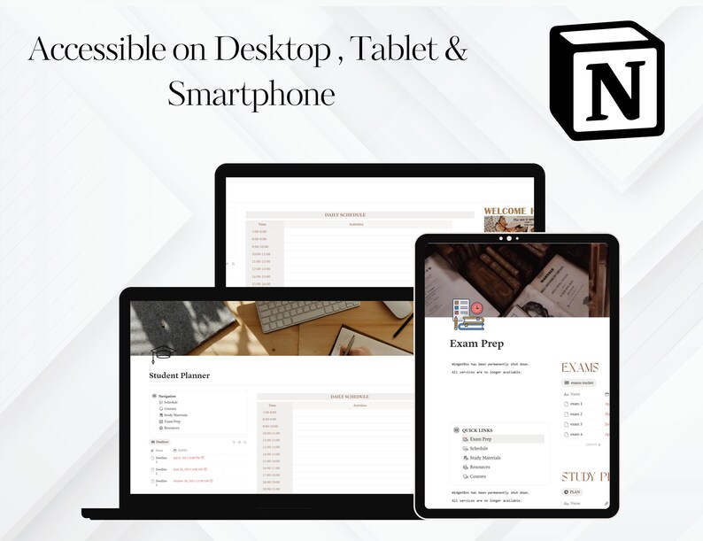 Ultimate Study Notion Planner Template School Assignment Tracker ...