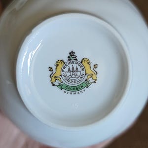 Vintage German Porcelain Tea Set – Freiberg Teapot and Creamer – Floral ...