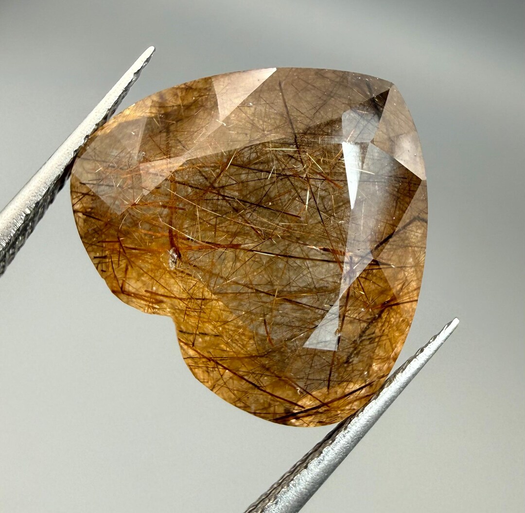 7.90 Carat Natural Rutile Quartz Color Golden Top Fancy Cut From ...