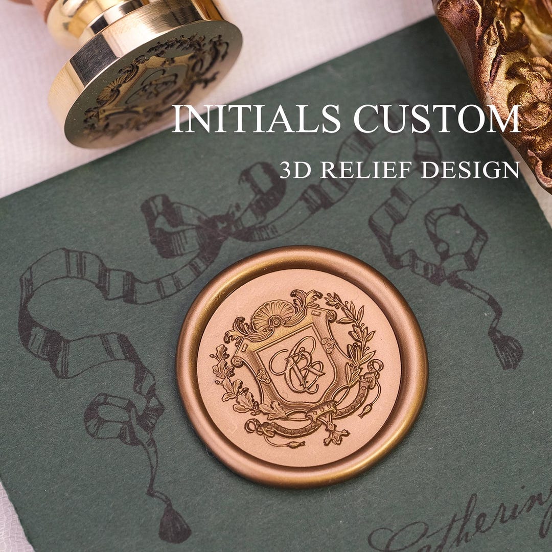 Custom European Family Crest Wax Seal - Personalized Monogram Stamp for ...