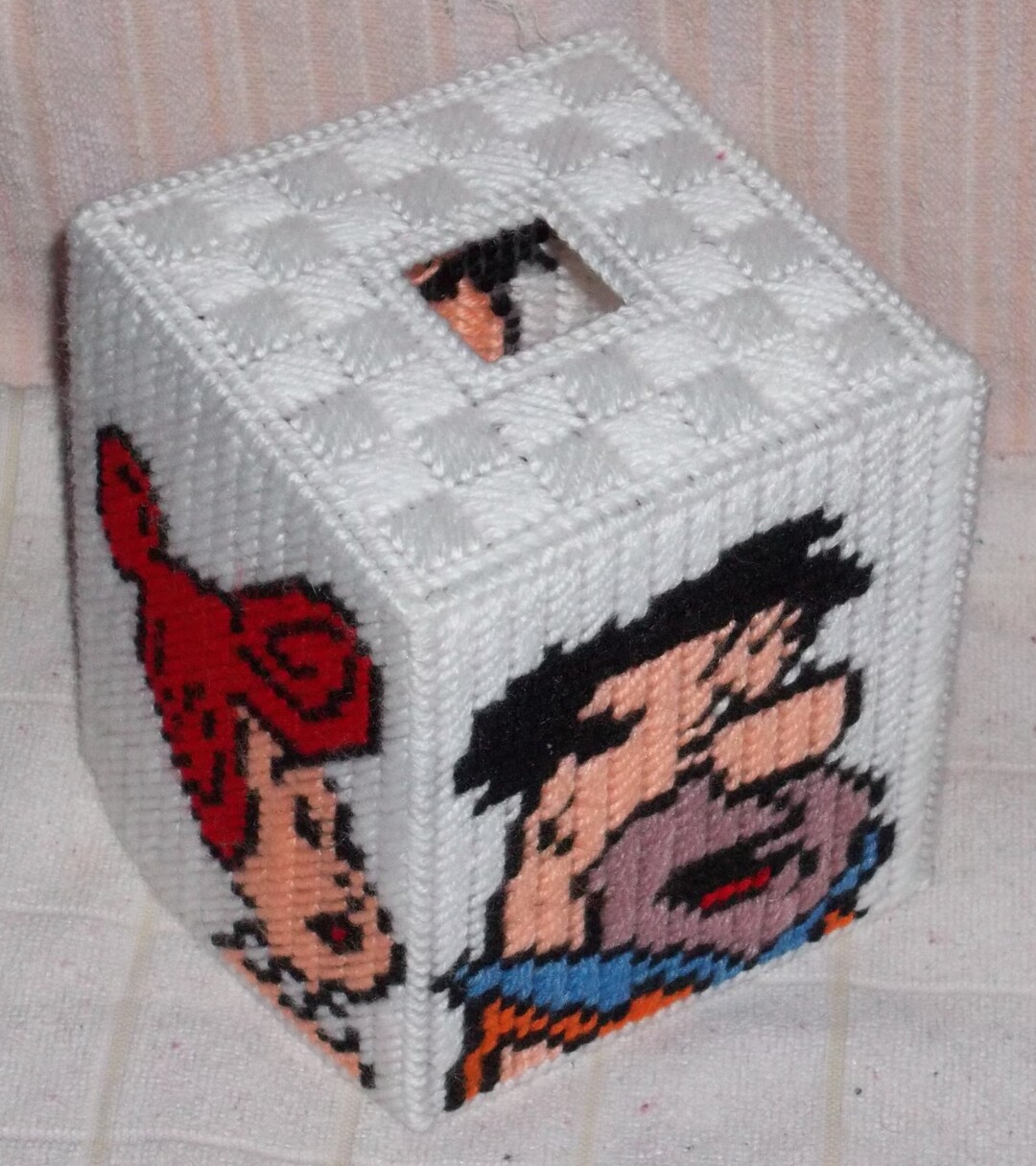 Flintstone Tissue Box Plastic Canvas Pattern - Etsy