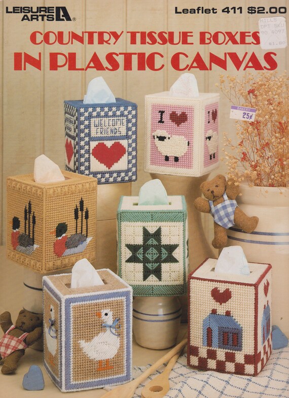 Country Tissue Boxes in Plastic Canvas - Etsy