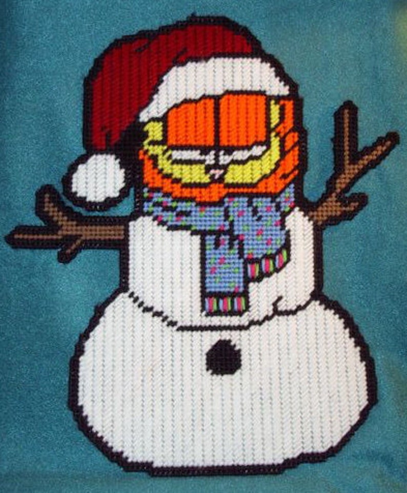Garfield Snowman Plastic Canvas Pattern - Etsy