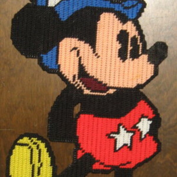 Plastic Canvas Mickey Mouse - Etsy