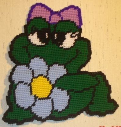 Spring Time Frog Plastic Canvas Pattern - Etsy