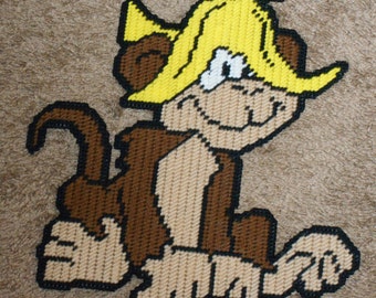 Monkey Wall Hanging-plastic Canvas Pattern-pdf Download - Etsy