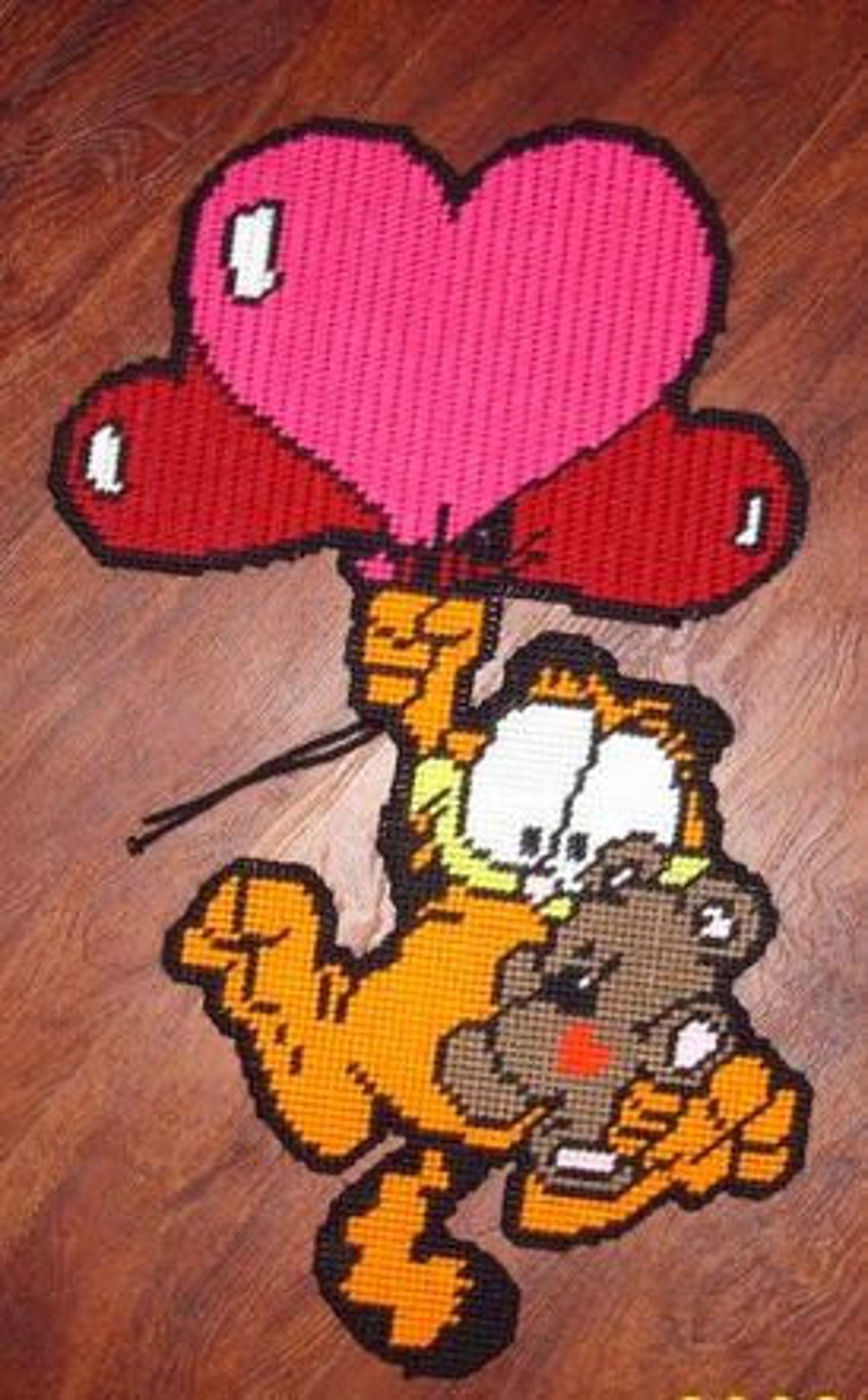 Up up and Away Garfield Plastic Canvas Pattern - Etsy
