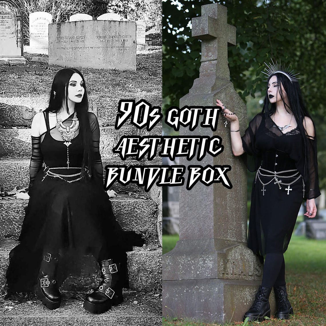 Goth 90s Vampire Mystery Bundle Curated Style Aesthetic Box 5 Pieces - Etsy
