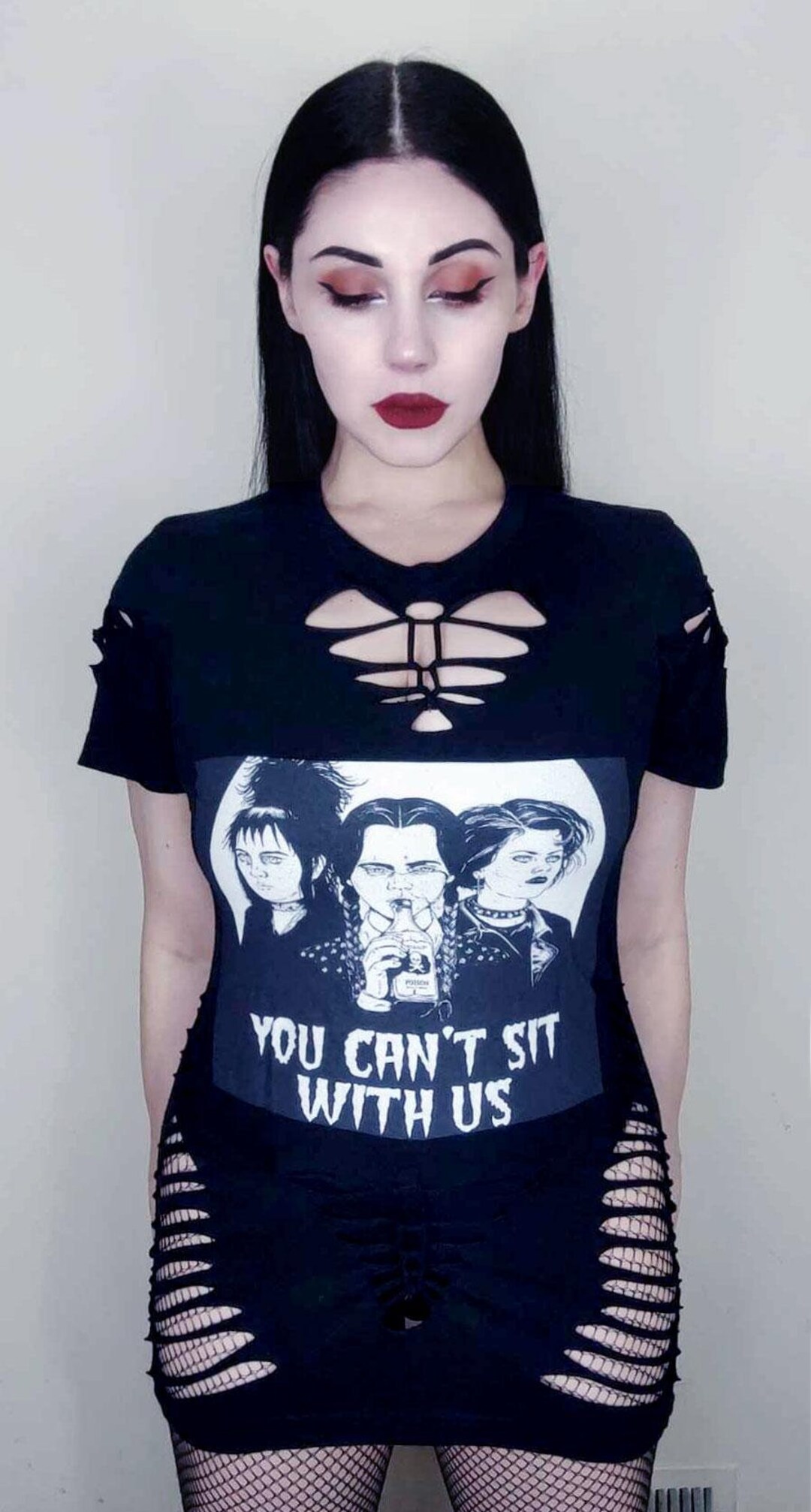 Goth Lydia Nancy Wednesday Addams Gothic Upcycled Top the Craft ...