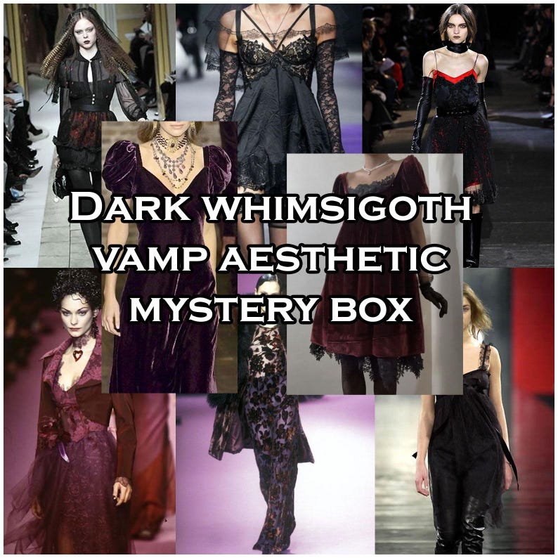 Dark Vamp Whimsigoth Mystical Gothic 5 Piece Mystery Bundle Aesthetic ...