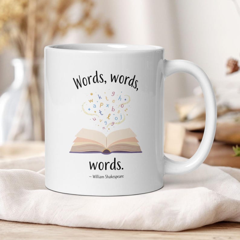 Shakespeare Quote Mug | Literary Gift for Readers, Writers, Teachers - Etsy