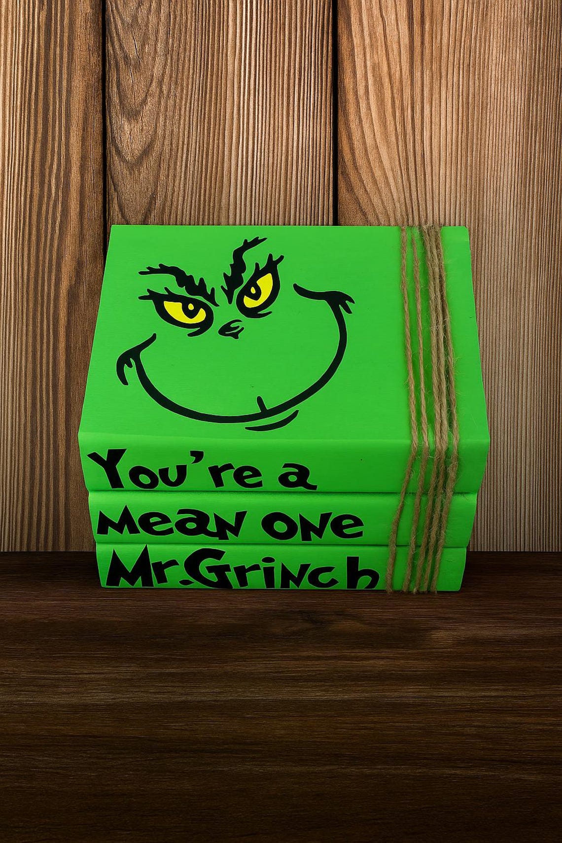 Grinch Book Stack - Etsy
