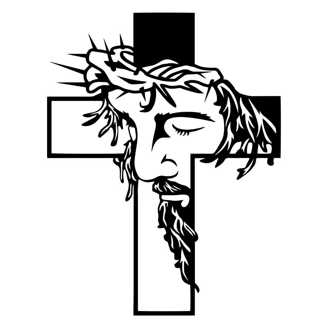 Jesus Face in Cross - Etsy