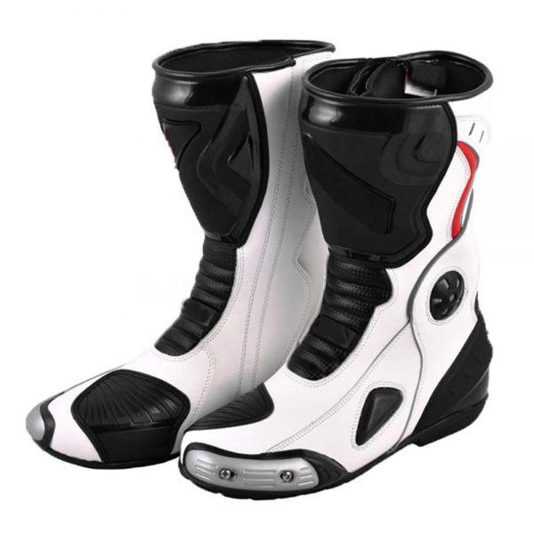 Custom Handmade Motorcycle Racing Boots | Armored Leather Moto Shoes ...