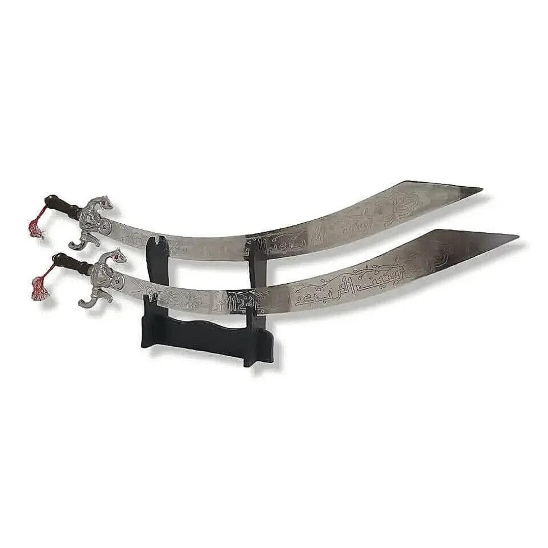 Scimitar Tribal Belly Dance Dancer Celtic Sword Silver Blade Wood ...