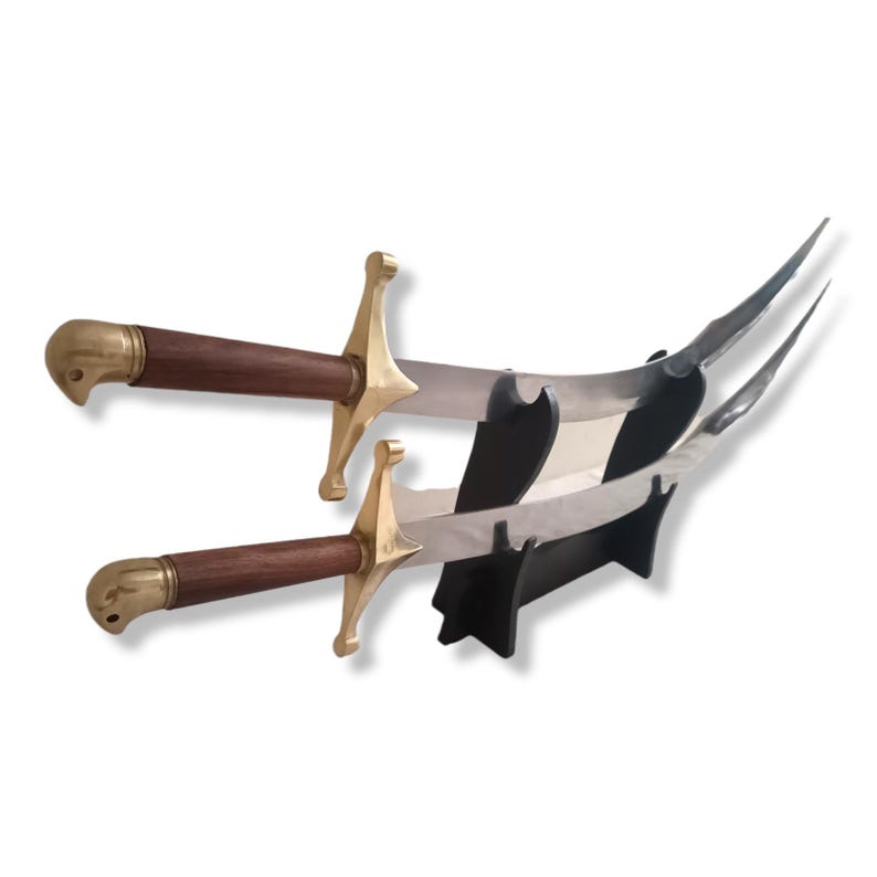 Scimitar Tribal Belly Dance Dancer Baladay Sword Silver Blade Wood ...