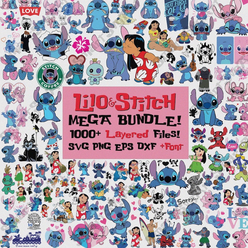 Lilo and Stitch SVG Bundle: 300+ Unique Designs (digital Download) - Etsy