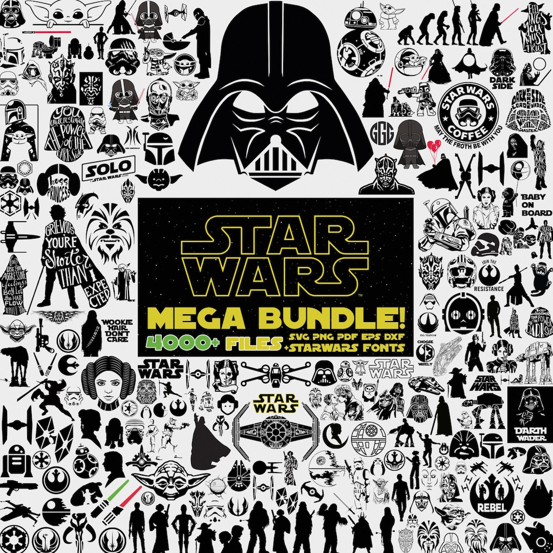Star Wars SVG Mega Bundle, 4000+ Designs (digital Download) - Etsy