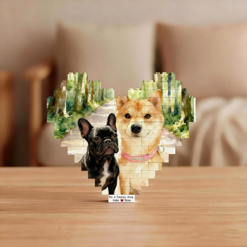 Custom LEGO Puzzle With Photo: Personalized Heart-shaped Building ...