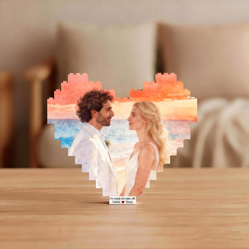 Custom LEGO Puzzle With Photo: Personalized Heart-shaped Building ...