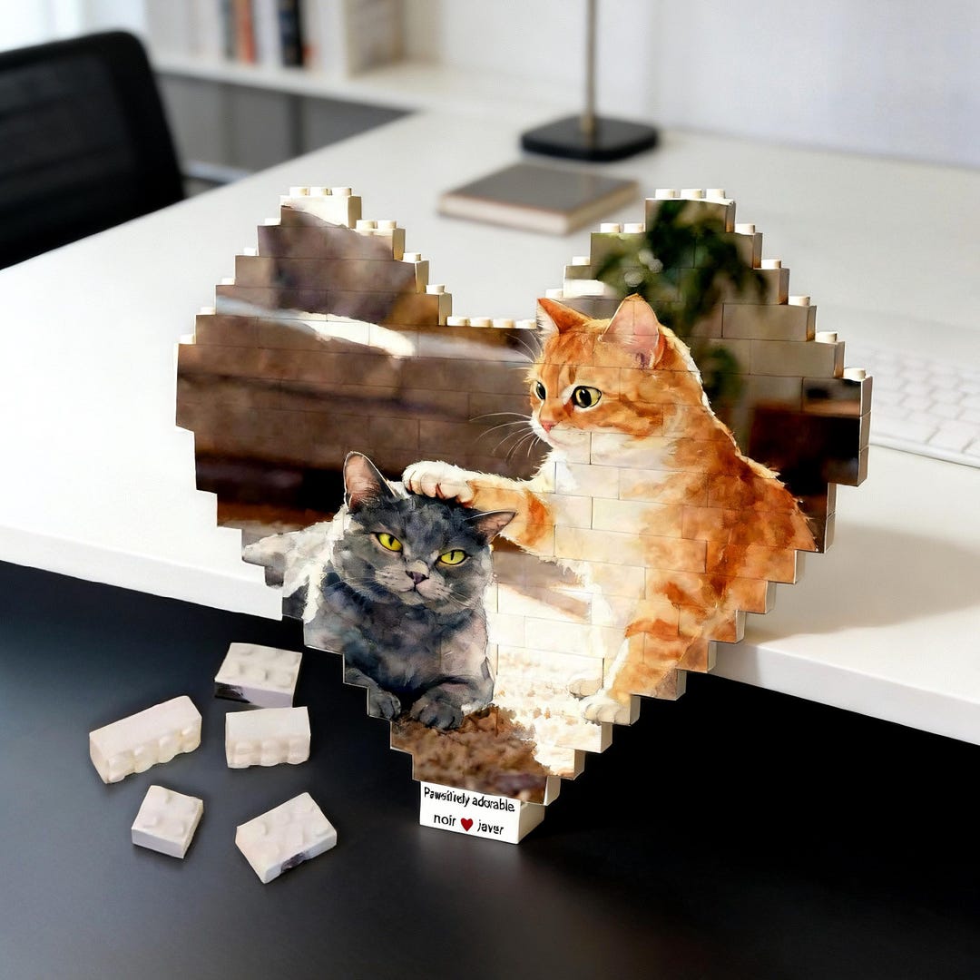 Custom LEGO Puzzle With Photo: Personalized Heart-shaped Building ...