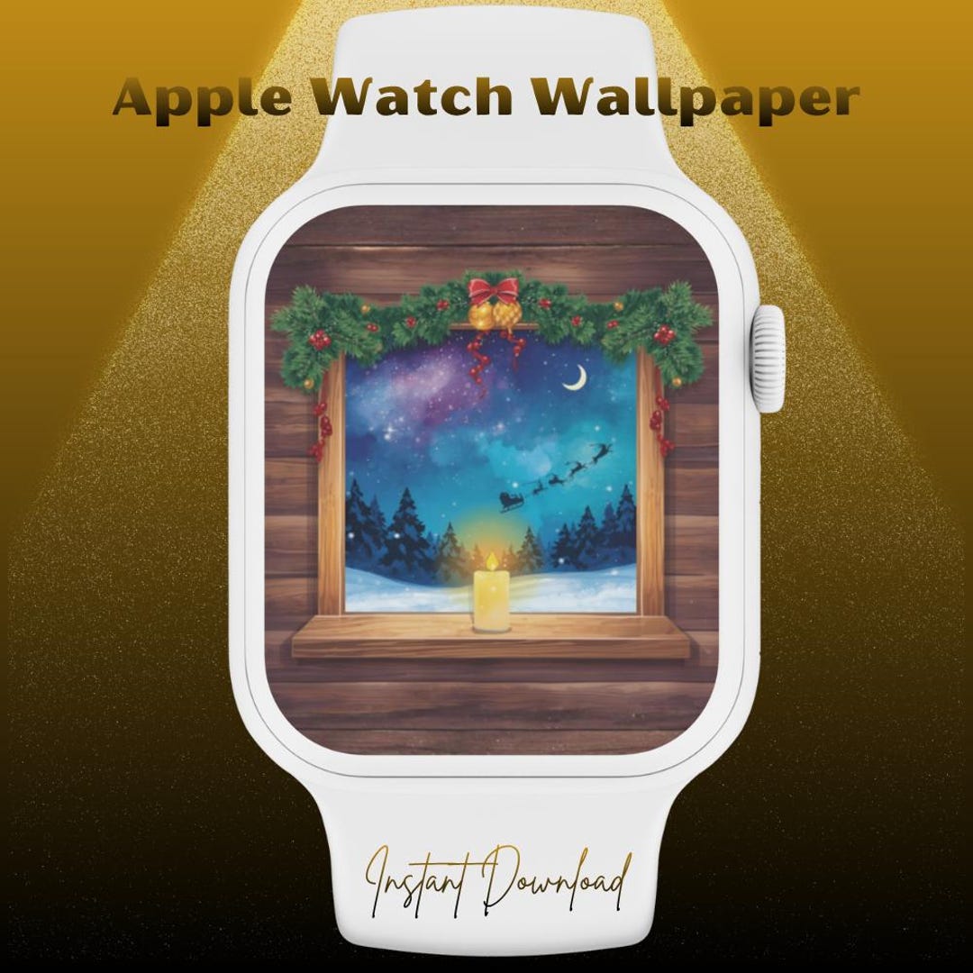 Candle in Window Watch Face – Cozy Starry Night Glow - Etsy