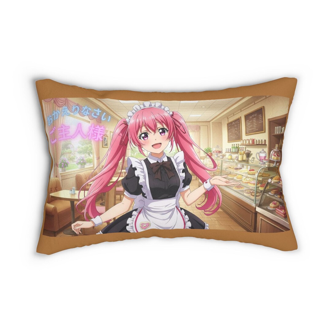 Meido,kawaii,japanese Style,anime Maid Café Lumbar Pillow, Decorative ...