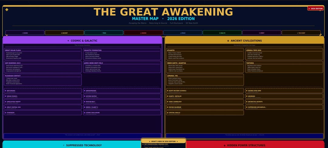 Great Awakening Map 2026 Printable Digital Download, Conspiracy Wall ...