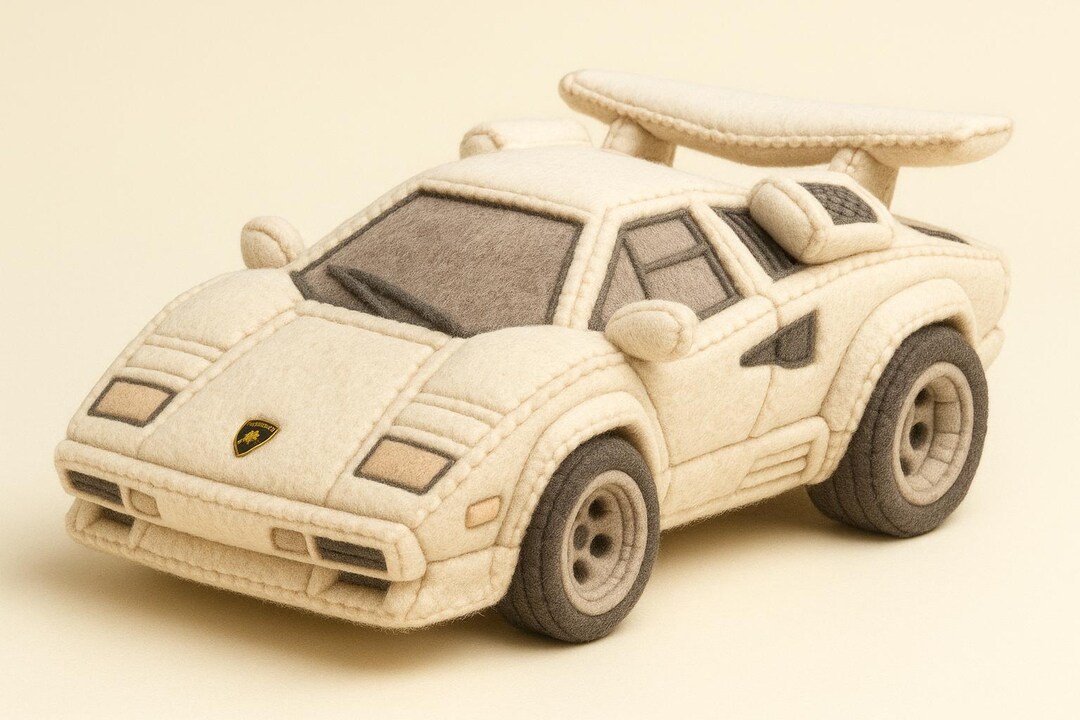 Lamborghini Countach Plush Poster – Retro Supercar Wall Art for Car ...