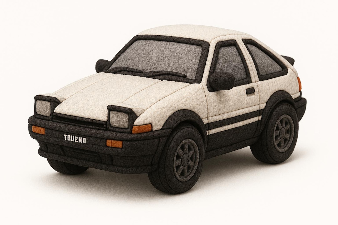 Toyota AE86 Poster – Plush-style Cute JDM Car Wall Art, Kids Room Print ...