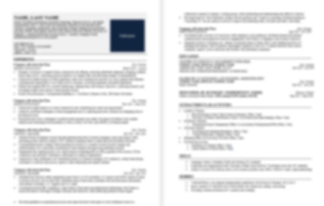 Top-tier CV Template – Used for Interviews at Mckinsey, BCG, Porsche ...