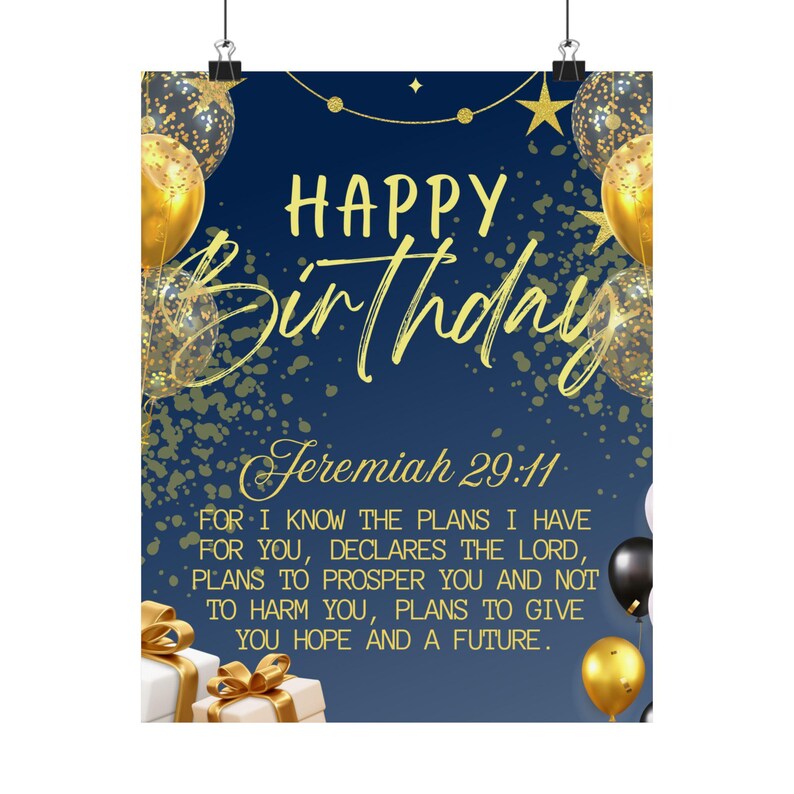 Bible Scripture Poster for Happy Birthdays - Etsy