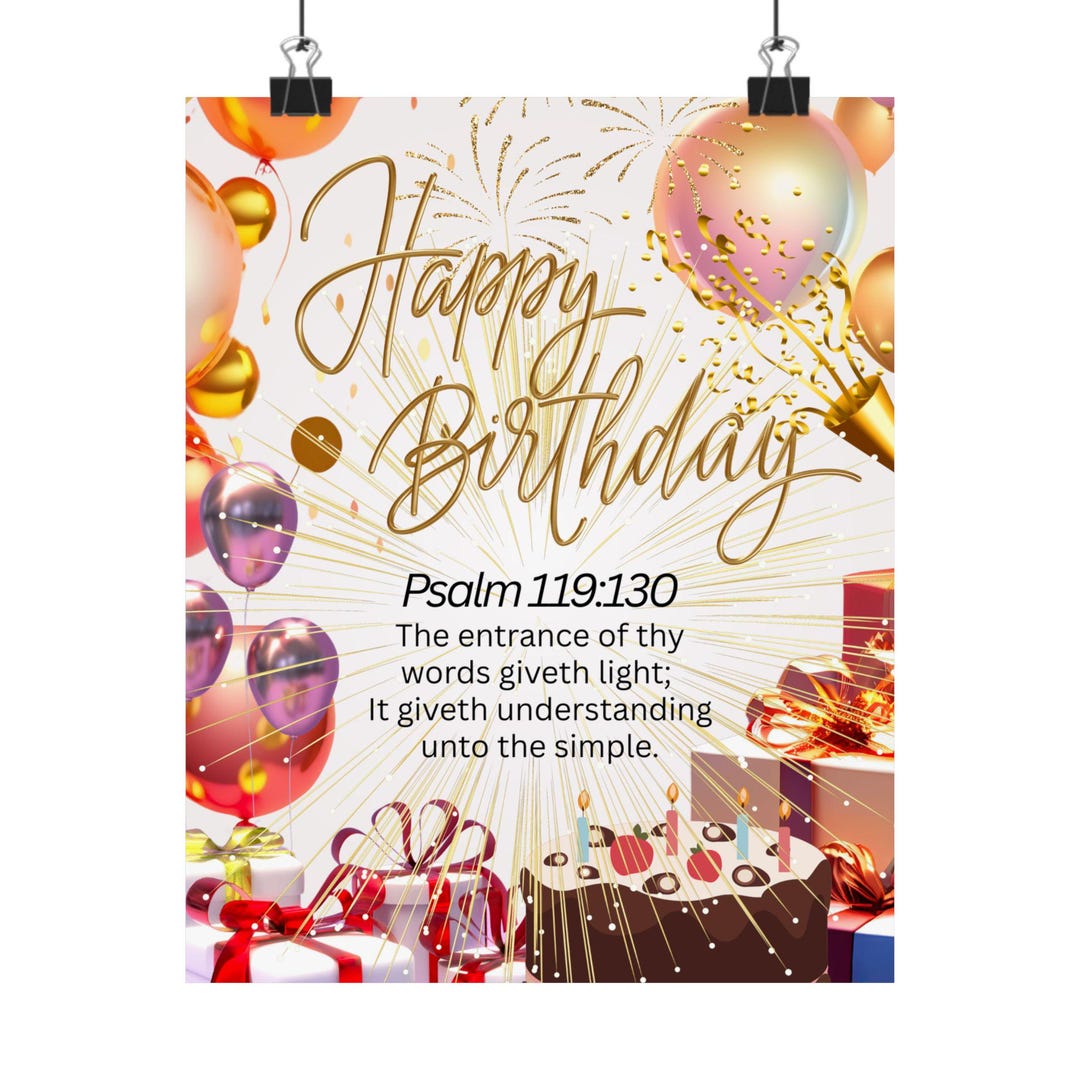 Birthday Blessings Vertical Poster - Etsy