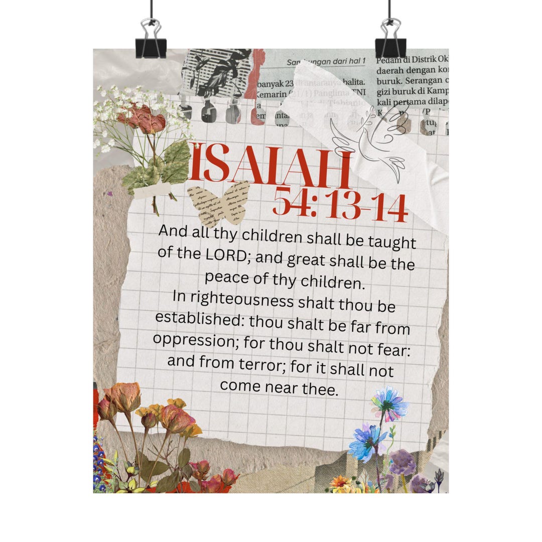 Inspirational Vertical Matte Bible Verse Poster - Etsy